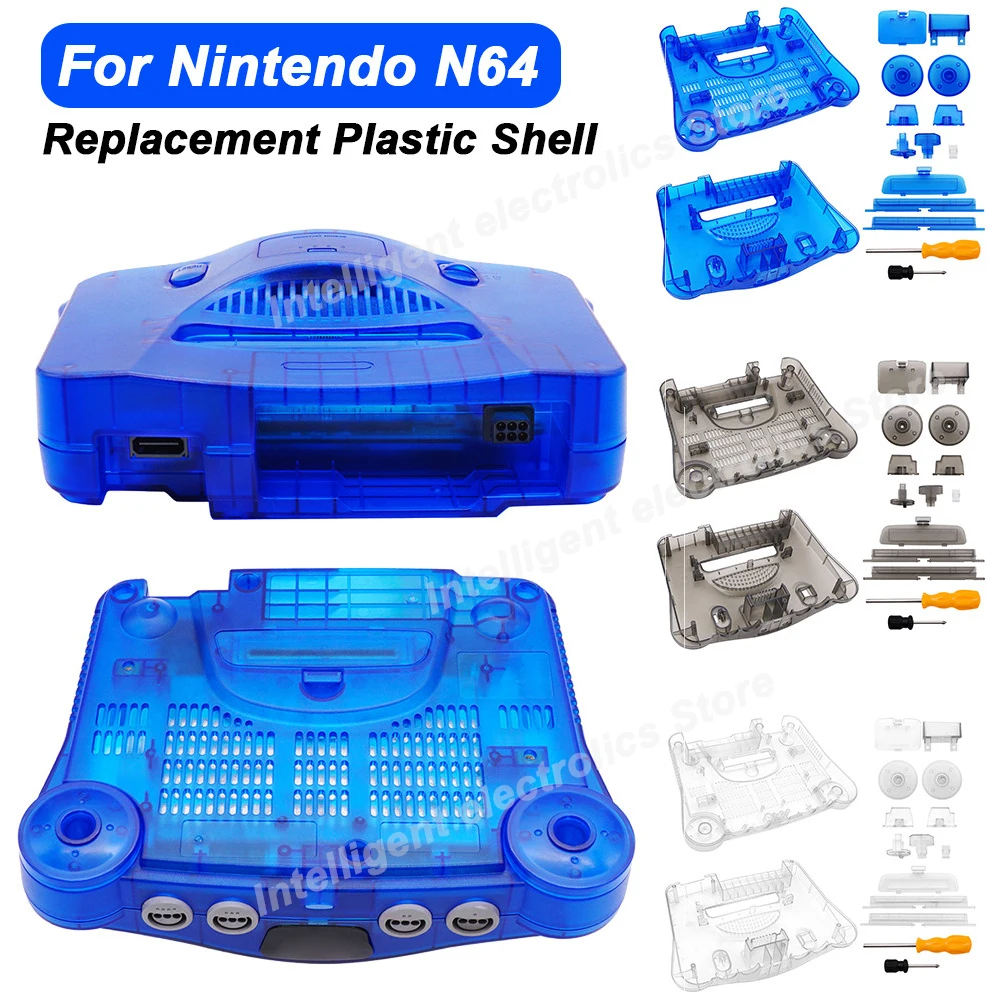 Replacement Plastic Shell Translucent Case For Nintendo 64 Retro Video ...