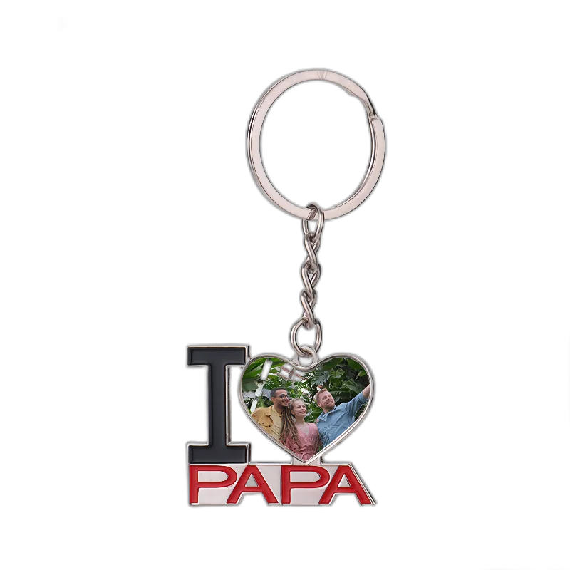 Free-shipping-30pcs-Father-s-Day-Gift-I-LOVE-PAPA-Keychain-Sublimation ...