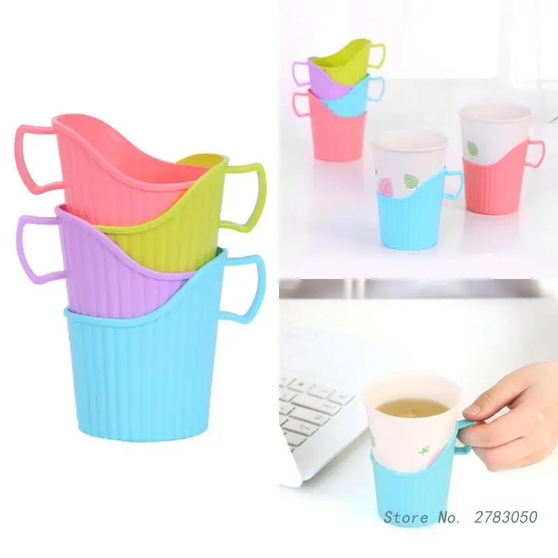 10Pcs-Set-Reusable-Thickening-Cup-Holder-Handle-Design-Plastic ...
