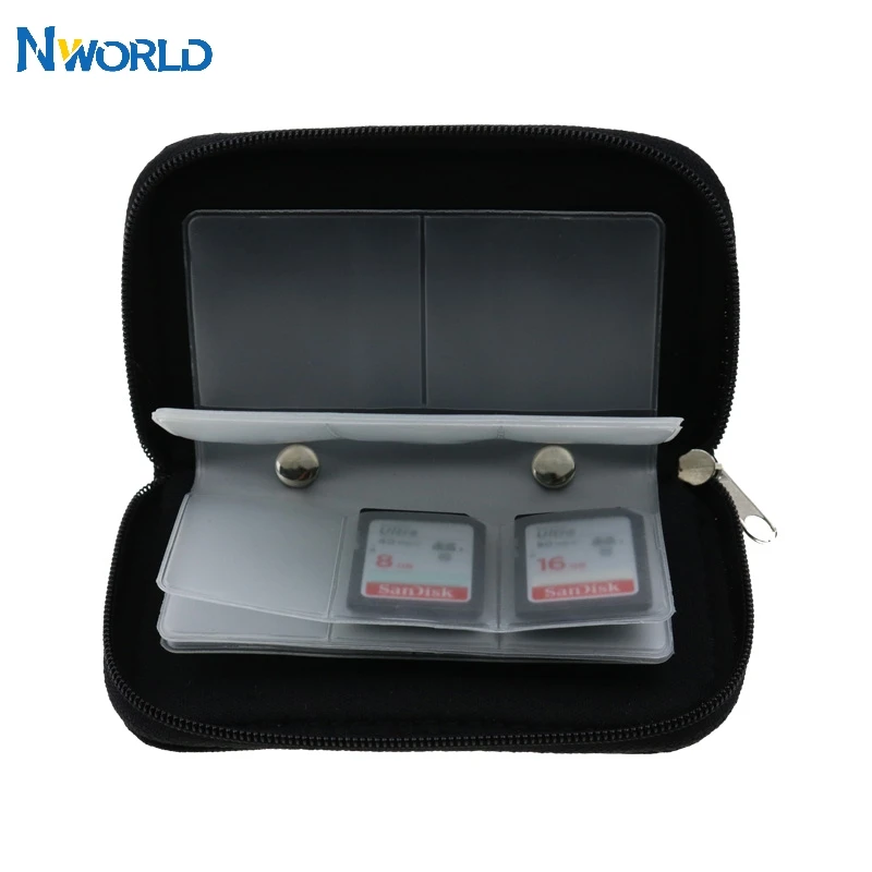 Nworld SD SDHC MMC CF Micro SD Memory Card Storage Carrying Pouch Case ...