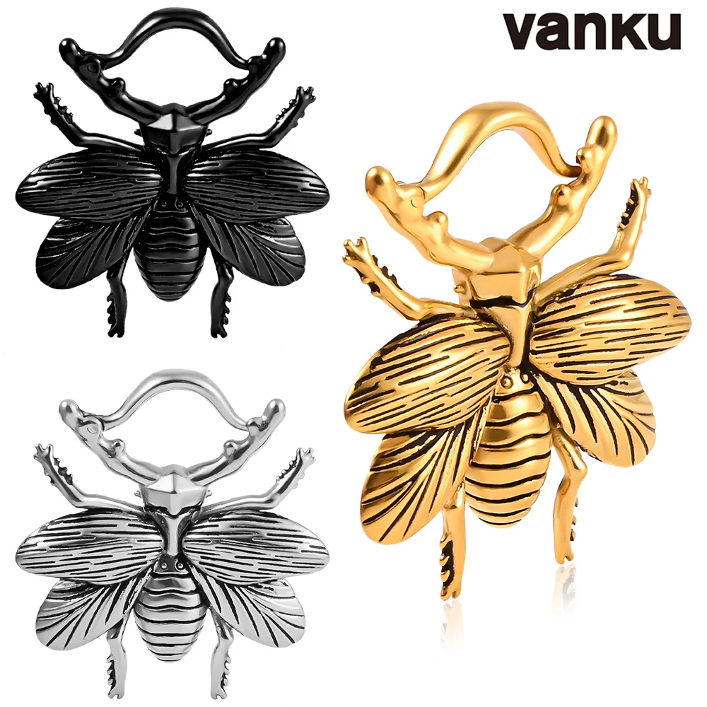 Vanku-2pc-Bee-Ear-Hanger-Weights-For-Stretched-Ear-Lobe-Stainless-Steel ...