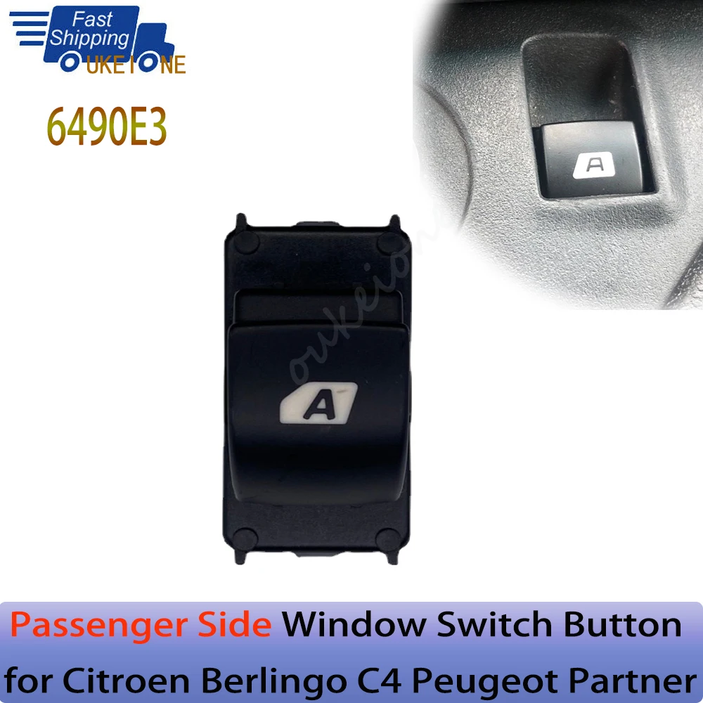 Passenger Side Window Control Switch Button For Citroen Berlingo C4 ...