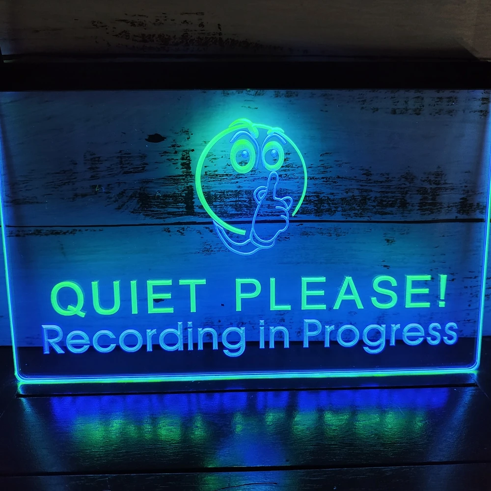 Quiet Please Recording Sign