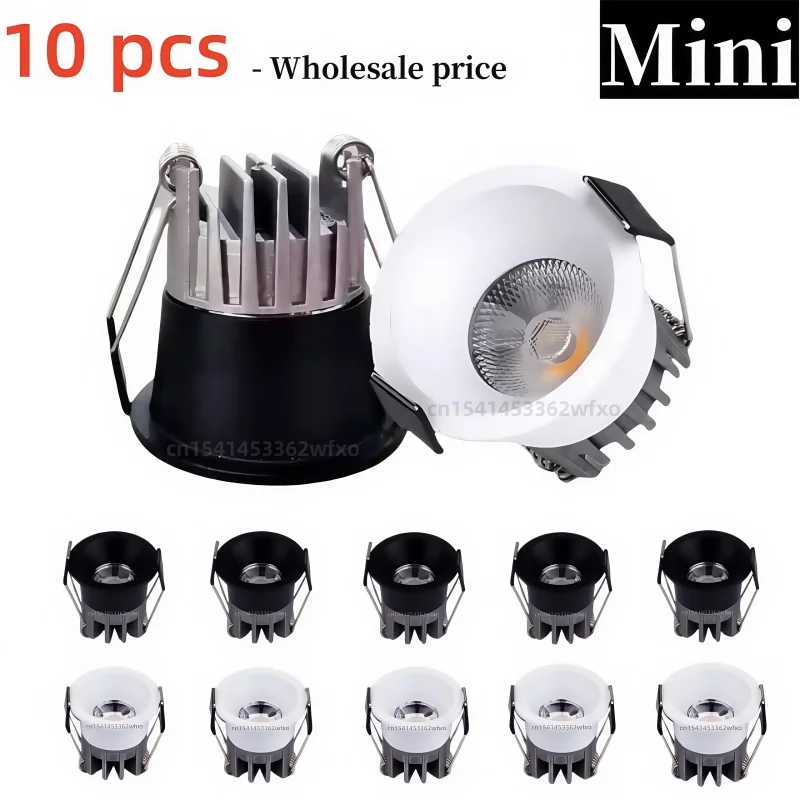 10PCS/lots Dimmable mini LED downlight 3W5W7W10W Anti-glare Recessed ...