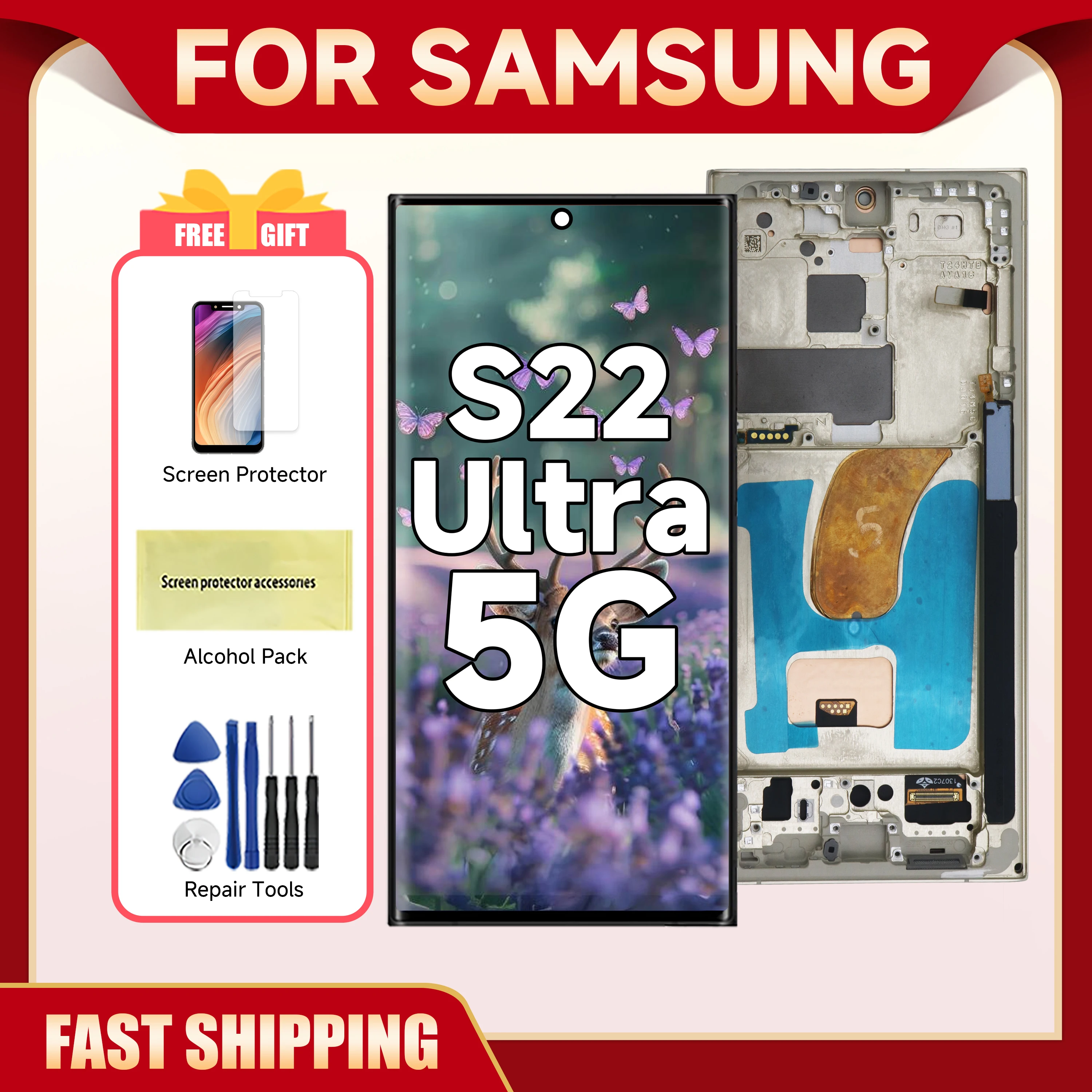 Tested-S22-Ultra-Display-Replacement-For-Samsung-S22-Ultra-5G-S908 ...