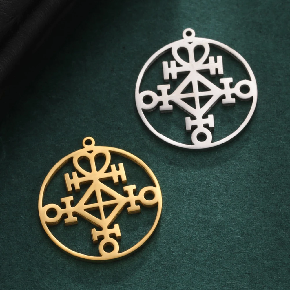 Dawapara 바이킹 러브 룬 마법의 부적 펜던트, 소원 보호 북유럽 룬, 보석 만들기용 DIY 스테인레스 스틸 참 ...