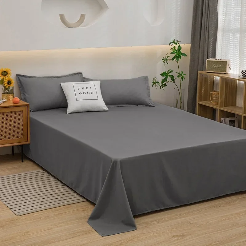 Soft-Home-Bed-Linen-Sheets-Queen-Size-Bed-Sheets-Set-Solid-Color-Top ...