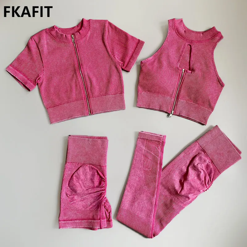 2/4PCS Seamless Women Yoga Set Workout Clothes For Women Gym Clothing ...