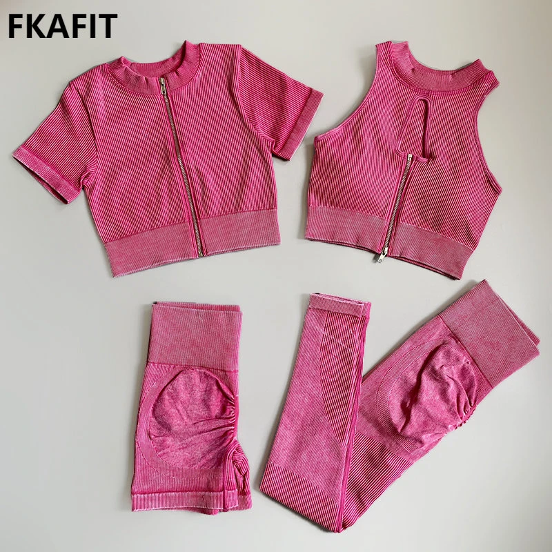 Woman Yoga Set Workout Zipper | Sportswear Woman Gym | Sports Set Women Gym - 2/4pcs - Aliexpress