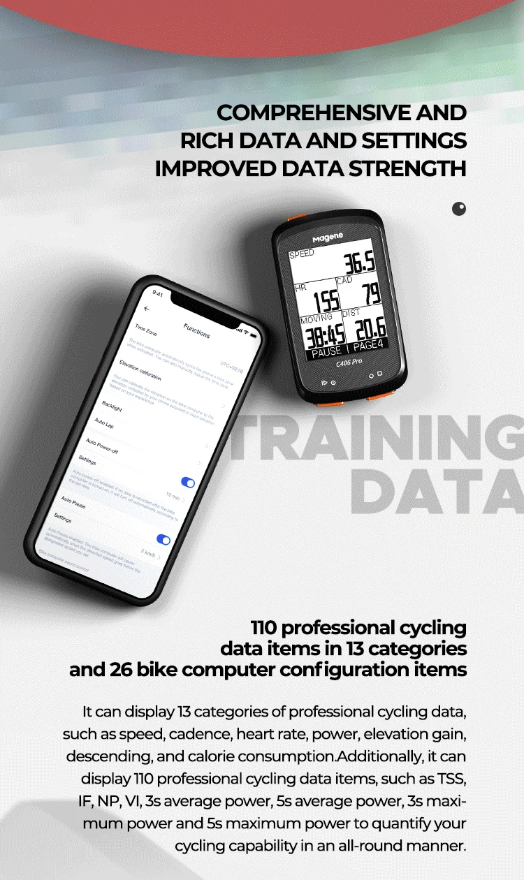 Generic Magene C406 Pro Bike Computer MTB Road Cycle Smart Wireless ...