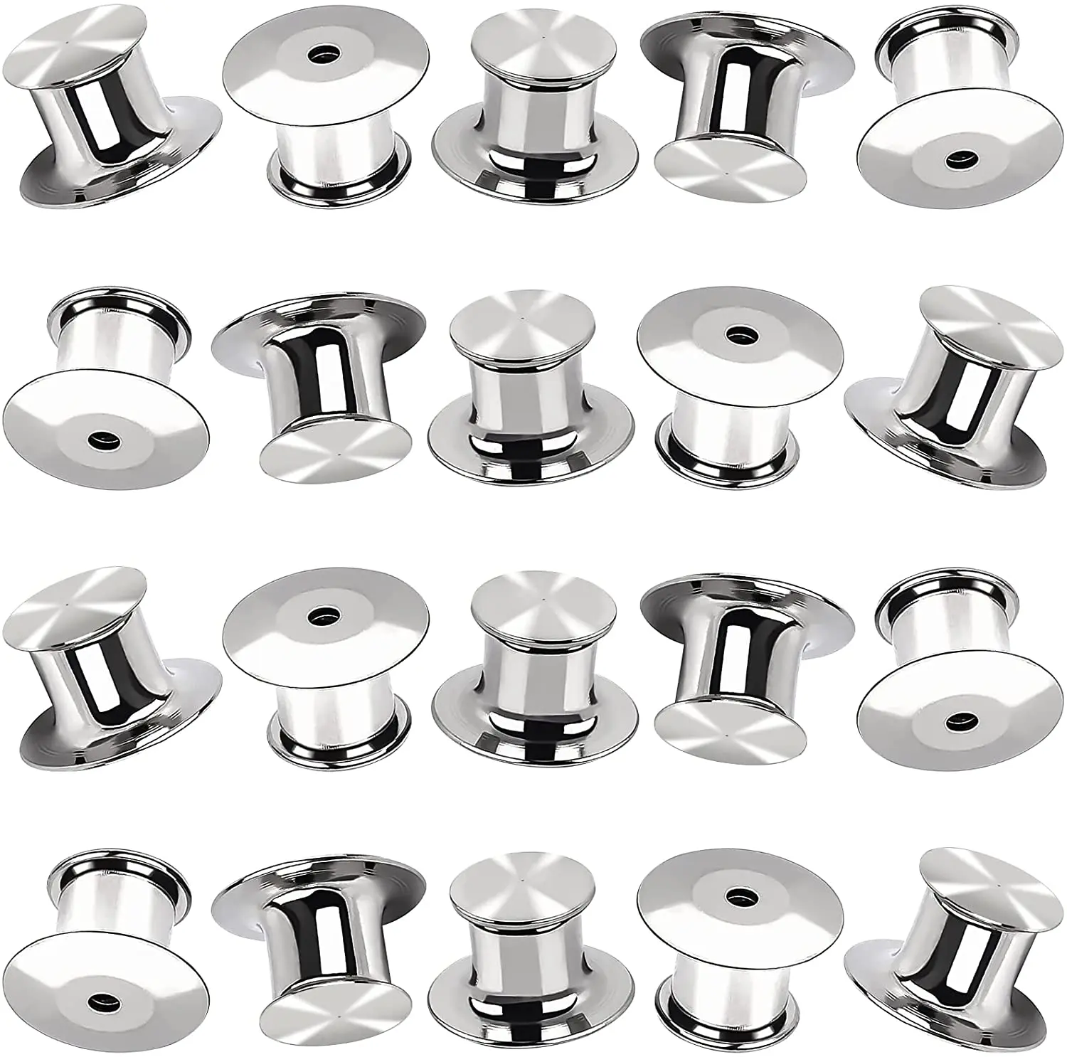 10pcs-Metal-Pin-Keepers-Locking-Pin-Backings-for-Brooch-Tie-Hat-Badge ...