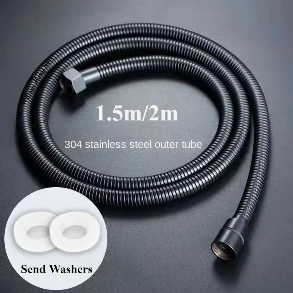 Garden-Water-Hose-Black-Pipe-1-5-2M-Flexible-Pull-Extension-Pipes ...