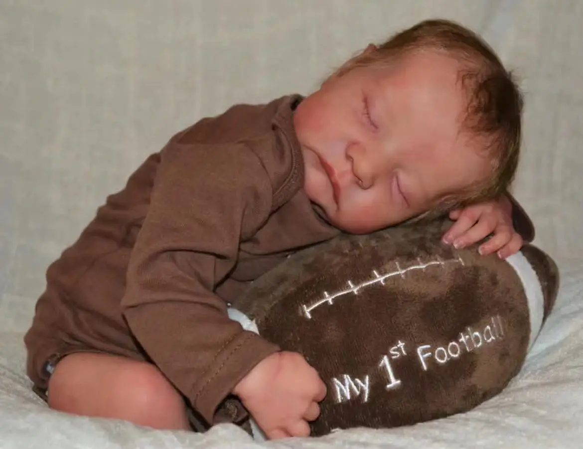 FBBD-Mohair-Rooted-18inch-Reborn-Baby-Levi-Sleeping-Version-Already ...