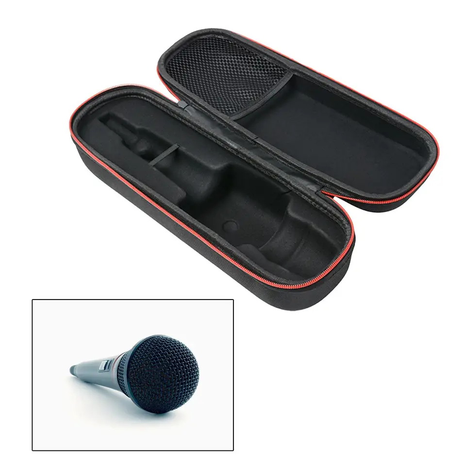 Microphone Bag Vaguelly Case With Foam, Hard Bag For Travel Outing ...