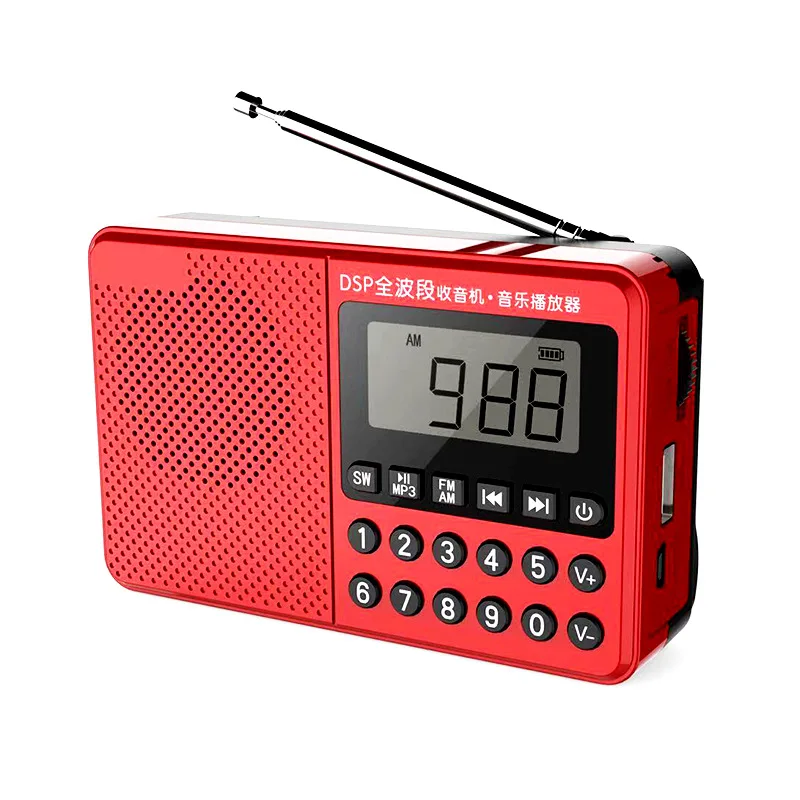 Reproductor-MP3-port-til-FM-AM-SW-antena-Dual-banda-completa-Radio-LED ...