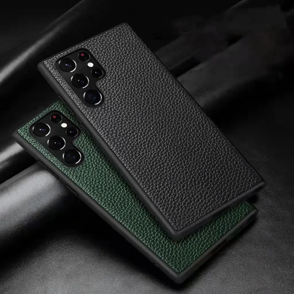 Retro Litchi Leather Case For Samsung Galaxy S22 Ultra Plus Case Luxury ...
