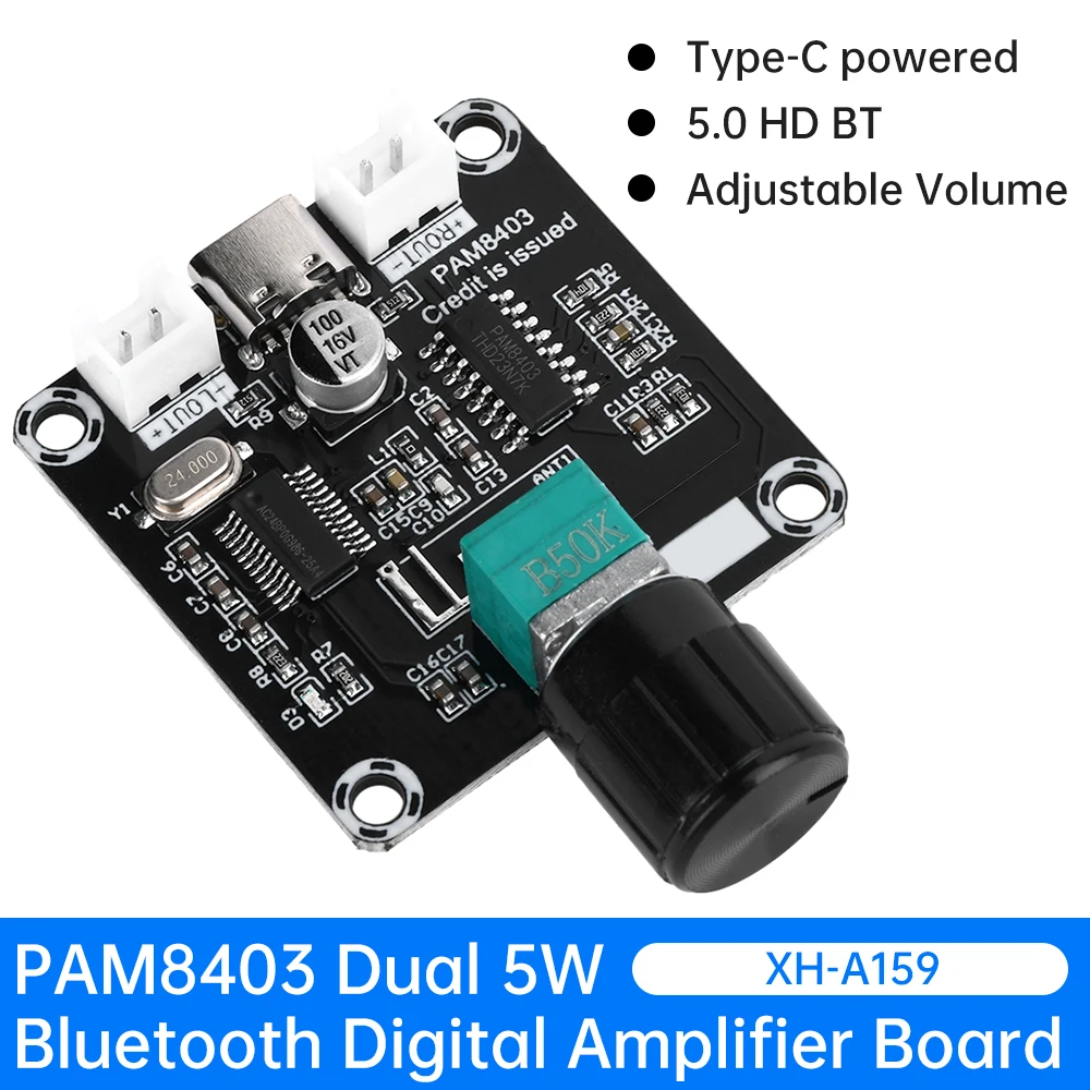 PAM8403-Audio-2x5W-Mini-Bluetooth-5-0-Digital-Power-Amplifier-Board ...