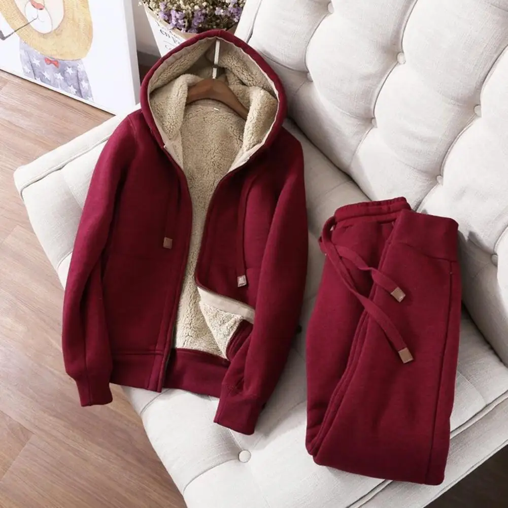 Casaco-curto-com-capuz-manga-comprida-feminino-terno-de-l-grosso-cal-a ...