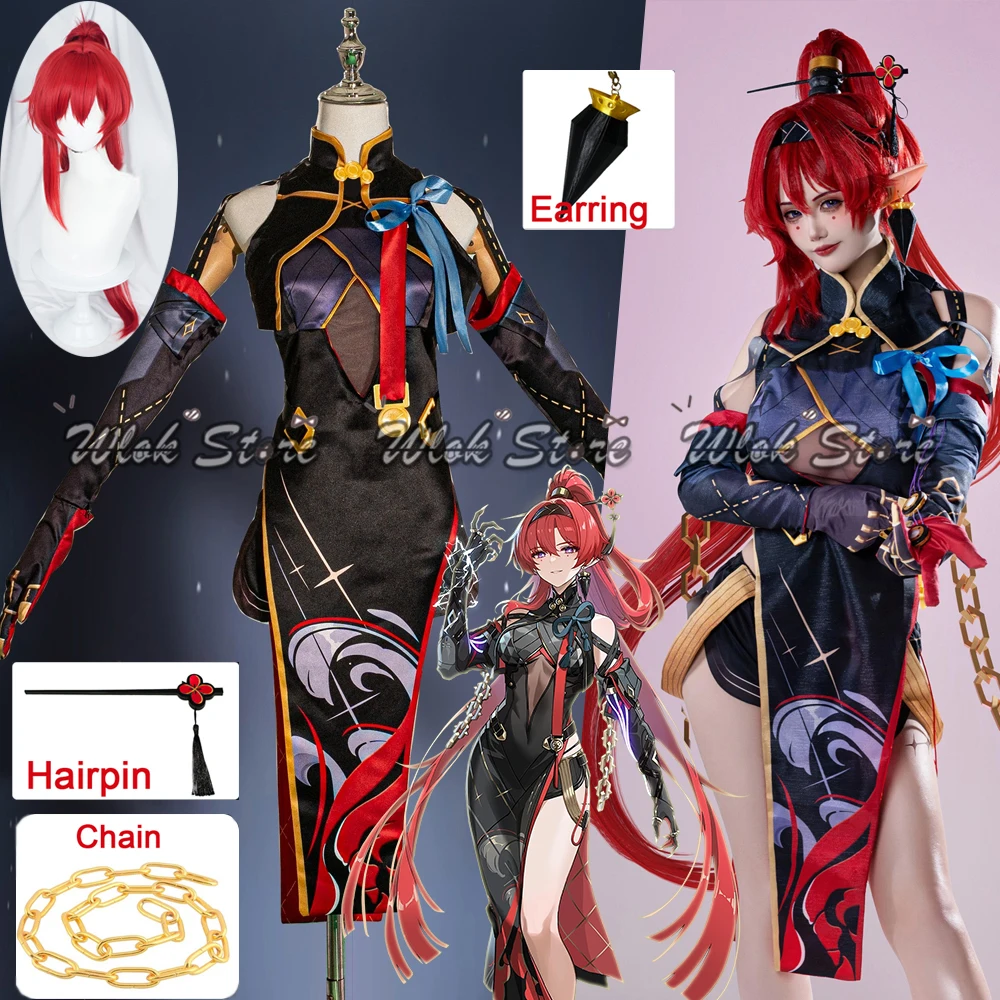 Game-Wuthering-Waves-Yinlin-Cosplay-Costume-Wig-Chi-pao-Dress-Earring ...