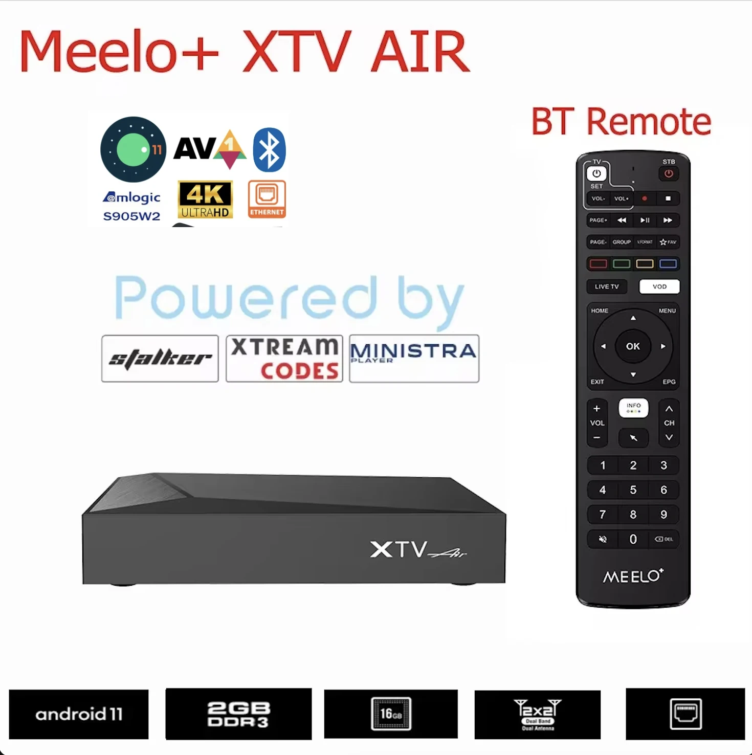 Meelo-plus-XTV-Air-4K-Amlogic-S905w2-2GB16GB-Android-11-0-Smart-TV-Box ...
