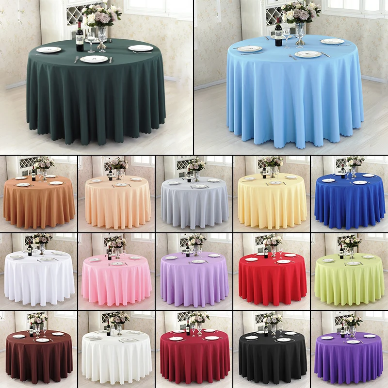 Polyester-Round-Tablecloth-Solid-Color-Table-Cloth-For-Wedding-Birthday ...