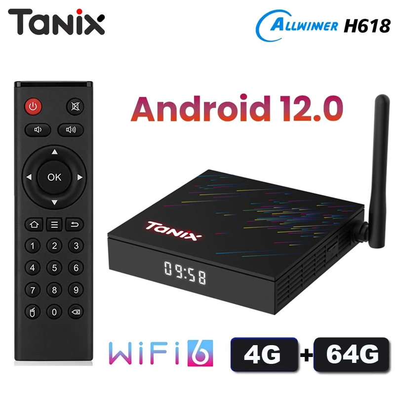 TANIX-TX68-Android-12-Smart-TV-Box-Allwinner-H618-2-4G-5G-Wifi6-4K-HD ...