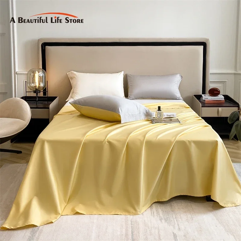 1000TC-Egyptian-Cotton-Soft-Satin-Flat-Sheet-Bed-Sheet-Luxury-Solid ...
