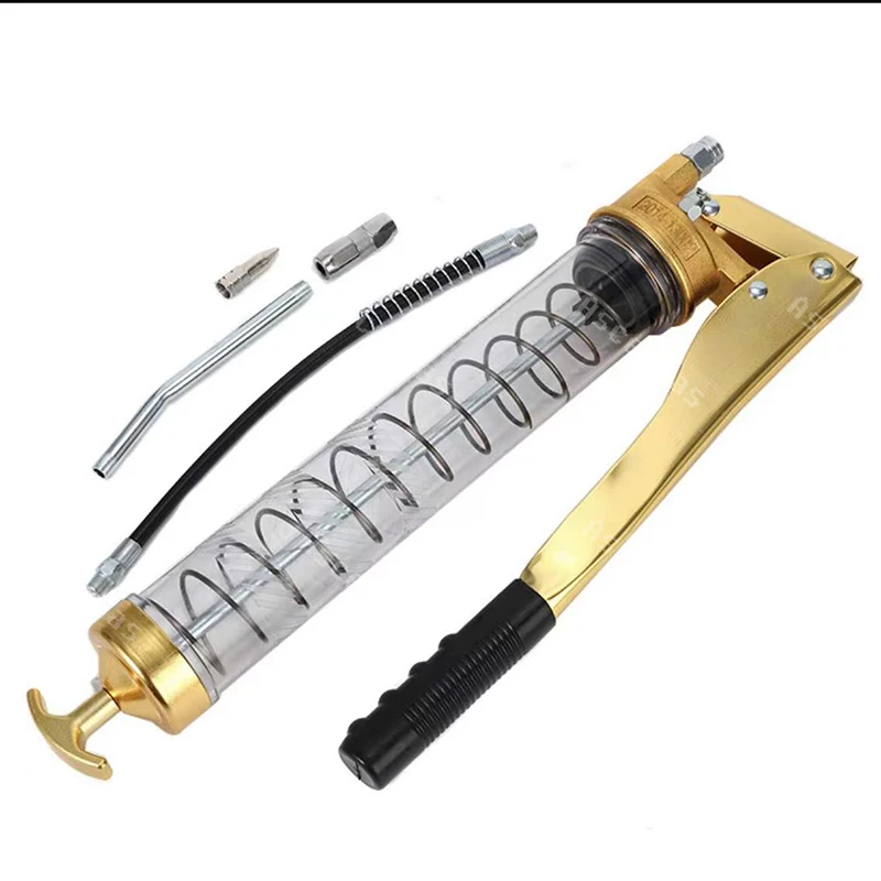 New-high-pressure-transparent-600CC-oil-gun-portable-lubricator-double ...