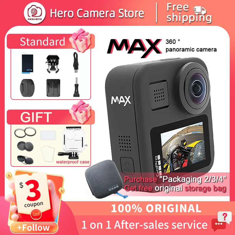 GoPro MAX 360 ° panoramic motion camera Go Pro MAX 360 original camera ...