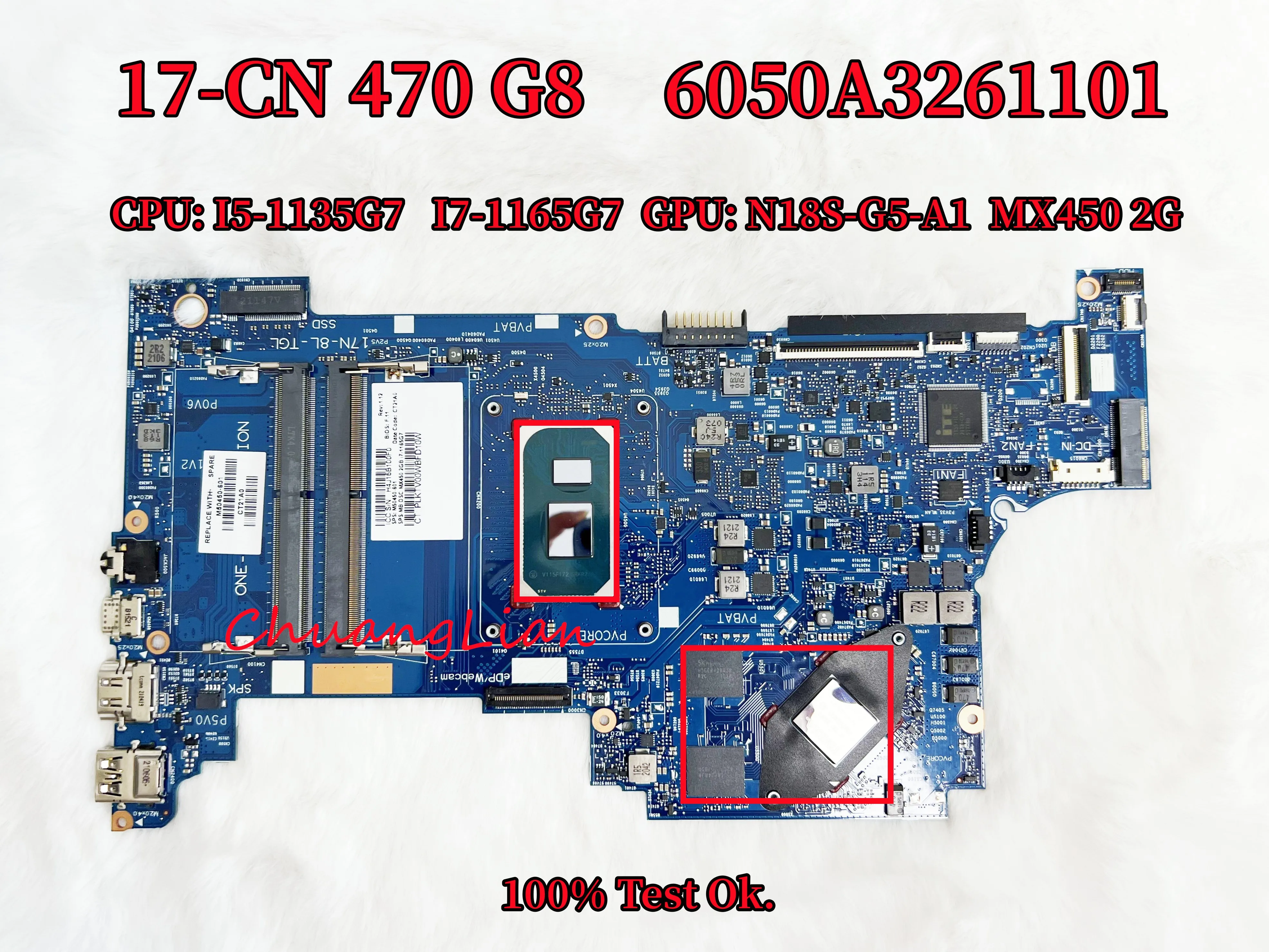 6050A3261101-Mainboard-For-HP-17-CN-470-G8-Laptop-Motherboard-With-i3 ...