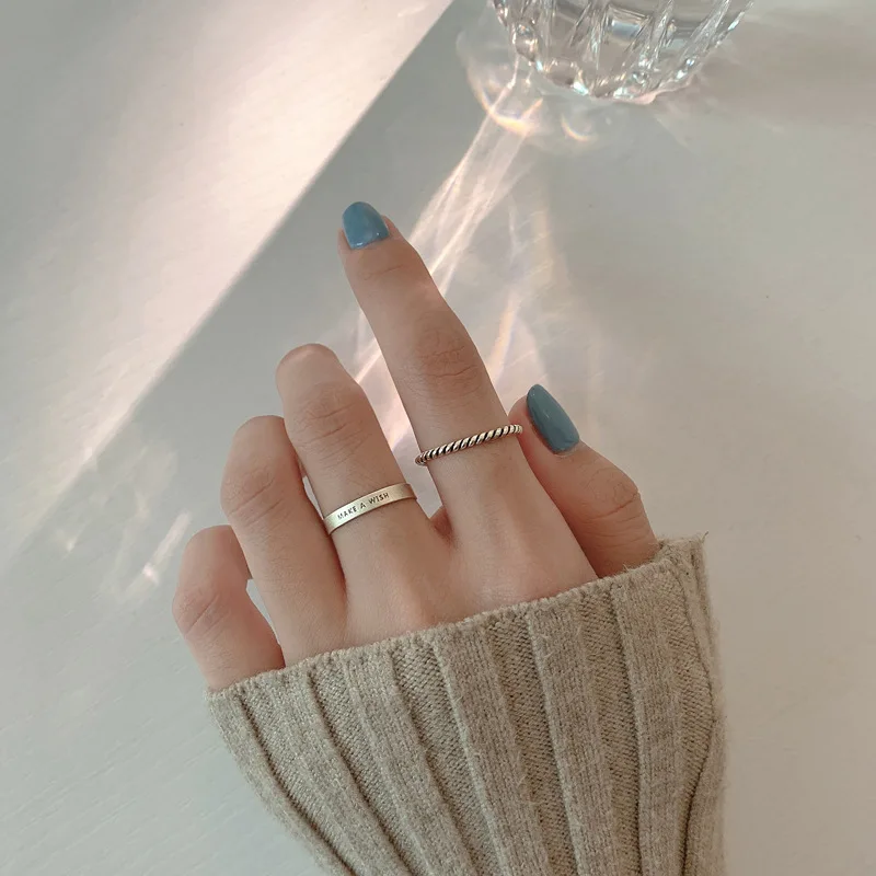 Twist-Anillo-de-Punta-abierta-para-mujer-sortija-de-estilo-Retro-con ...