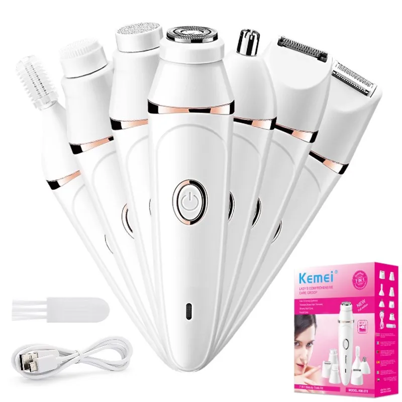 7in1 Women Grooming Kit Rechargeable Facial Epilator For Women Shaver ...