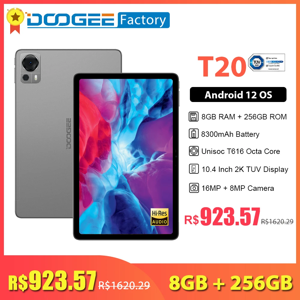 Doogee-t20-tablet-8gb-256gb-10-4-Polegada-2k-t-v-2000-1200-comprimidos ...