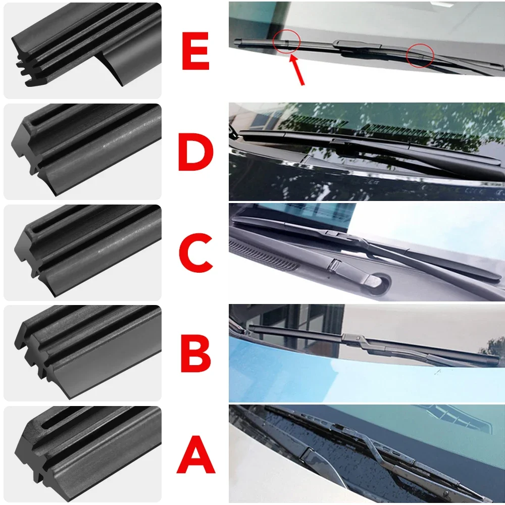 Windscreen-wipers-Insert-Rubber-strip-Refill-Five-types-For-toyota ...