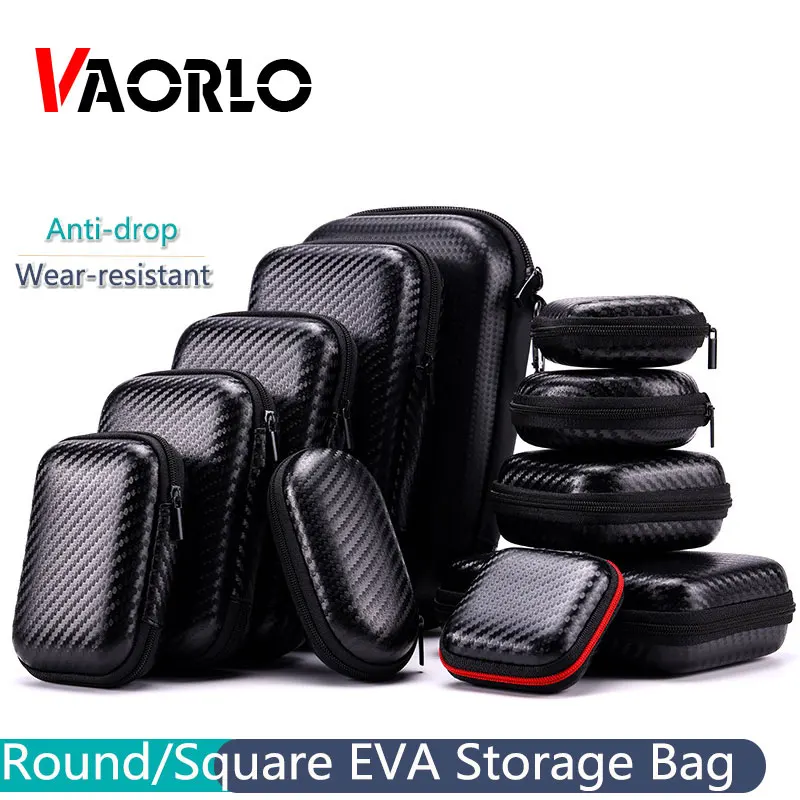 Mini Portable EVA Storage Bag Carbon Fiber Look Pouch Carrying Bag ...