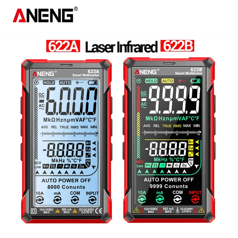 ANENG-622A-622B-Digital-Professional-Multimeter-AC-DC-Volt-Ammeter-With ...