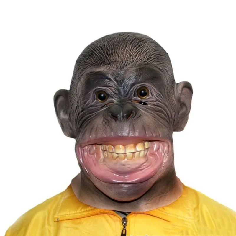 Monkey Mask Funny Animal Costume Gorilla Mask Masques Creepy Halloween ...
