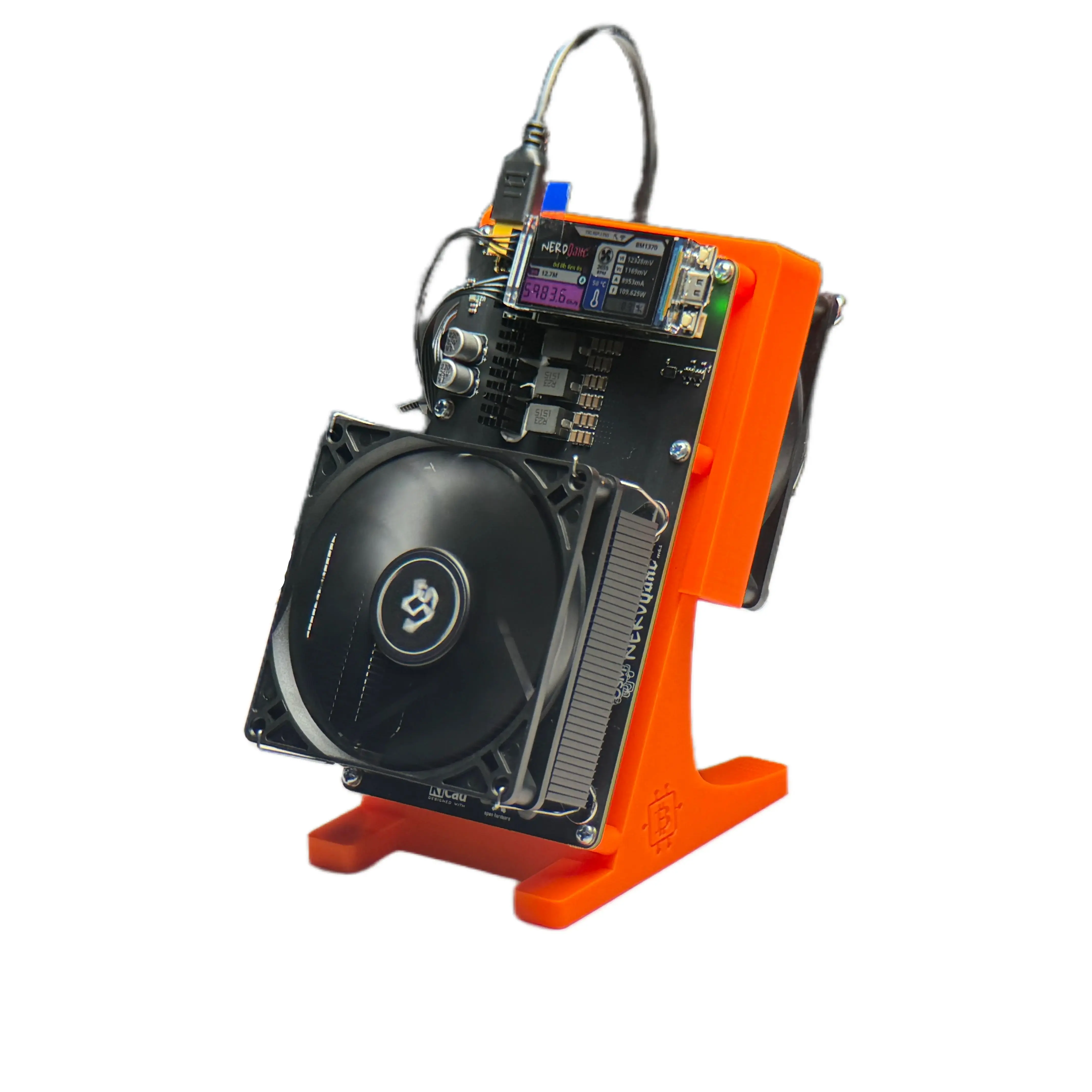 New Upgrade Bitaxe NerdQaxe++ 6TH/s Rev 6.1 100W Dual Fans Asic ...