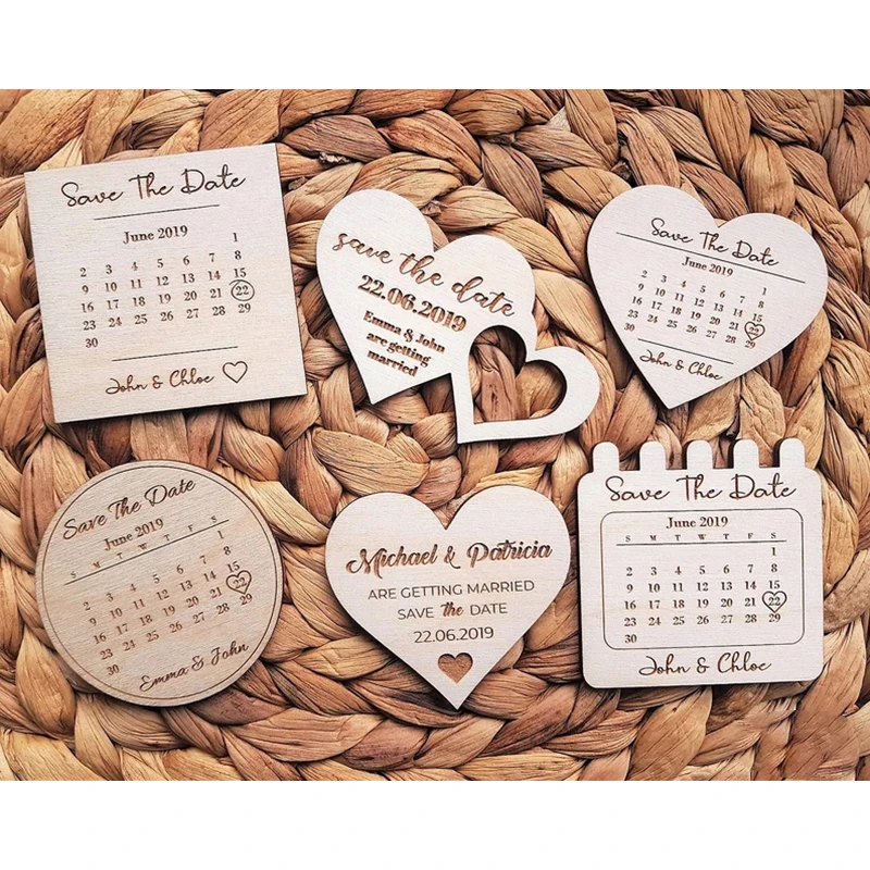 Personalized Save the Date Magnets Wedding Magnets Wooden invitation ...