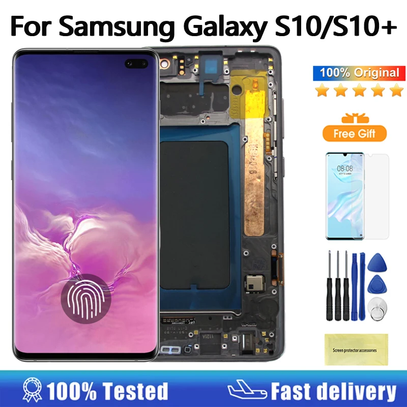Original-LCD-For-Samsung-Galaxy-S10-S10-Puls-LCD-Display-Touch-Screen ...