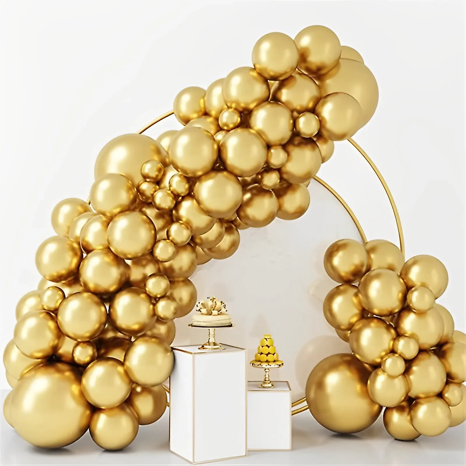 95-Uds-Globos-dorados-met-licos-Globos-dorados-cromados-Diferentes-tama ...