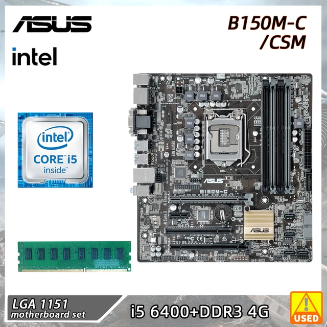Asus B150m-c/csm Motherboard Kit Lag 1151 Ddr4 Intel B150 B150m Support ...