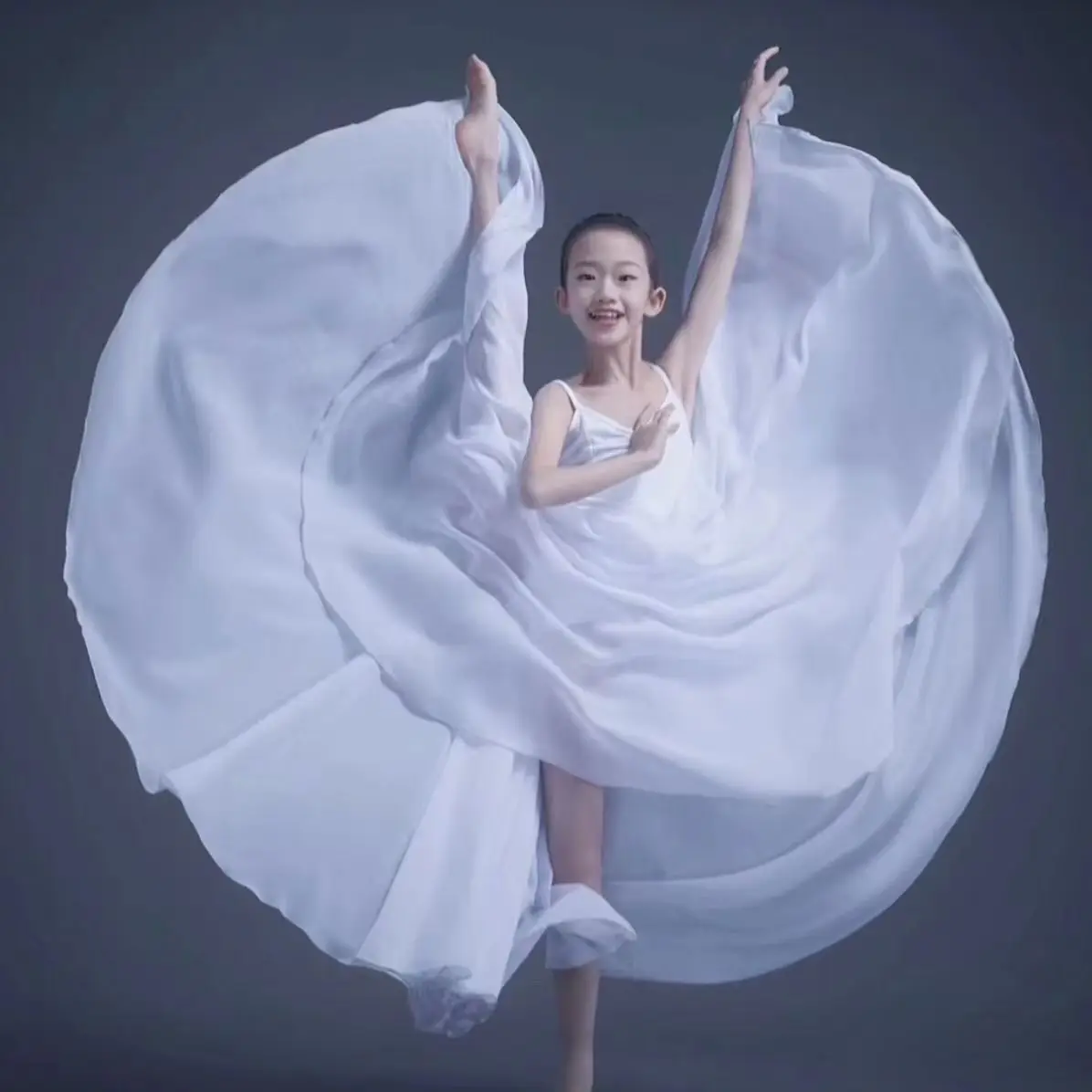 Kid-Girl-720-Degree-Chiffon-Skirt-Ballet-Belly-Dance-Gypsy-Long-Skirts ...