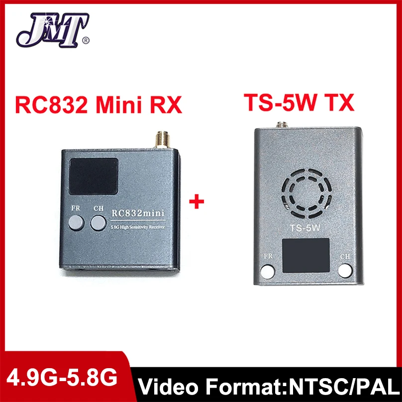 JMT RC832 Mini High Sensitivity Receiver / TS-5W 4.9G-5.8G 56CH ...