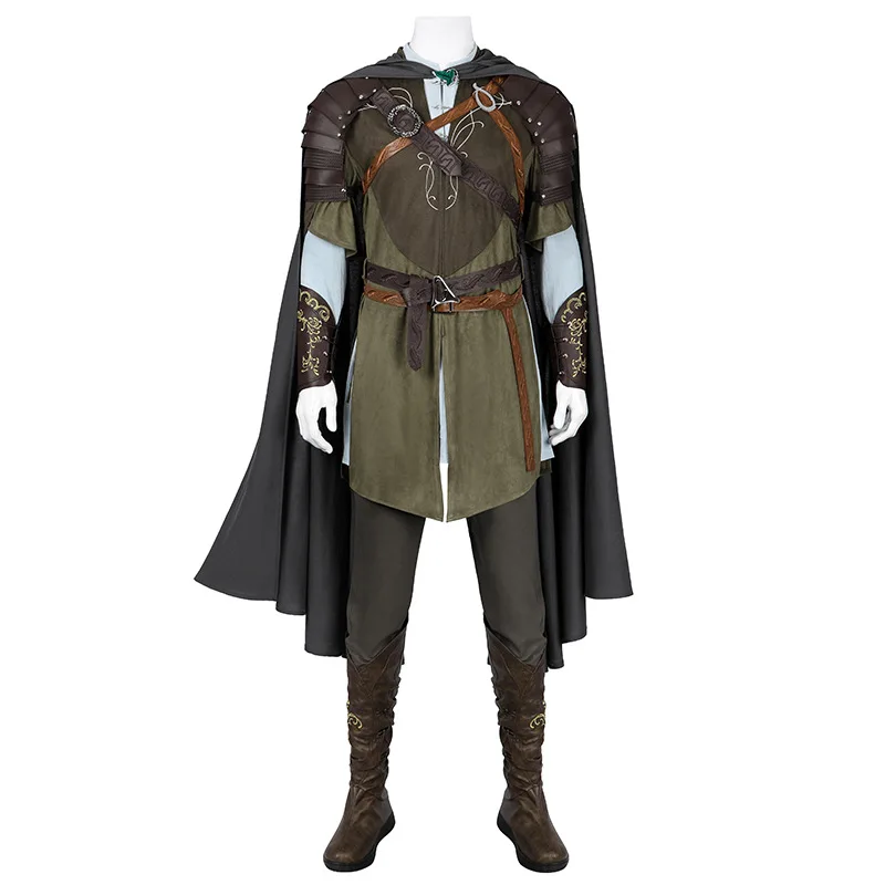 Rings King Aragorn Cosplay Costume Top Pants Cloak Accessories Outfit ...