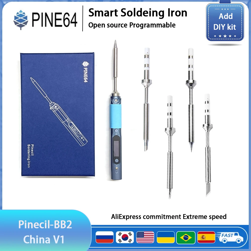 Pine64-Red-Pinecil-V1-Mini-Soldering-Iron-TS-B2-Tip-TYPE-C-Jack-For ...