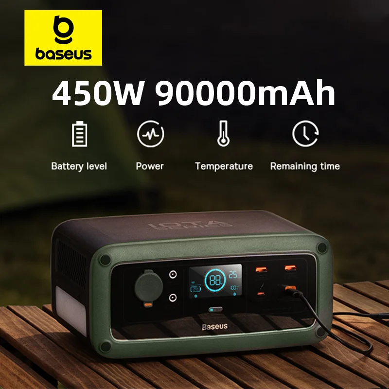 Baseus-Portable-Power-Station-450W-90000mAh-Fast-Charging-LiFePO4 ...