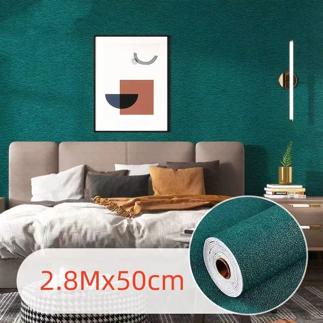 Thickened 3D living room bedroom decorative wallpaper anti-collision ...