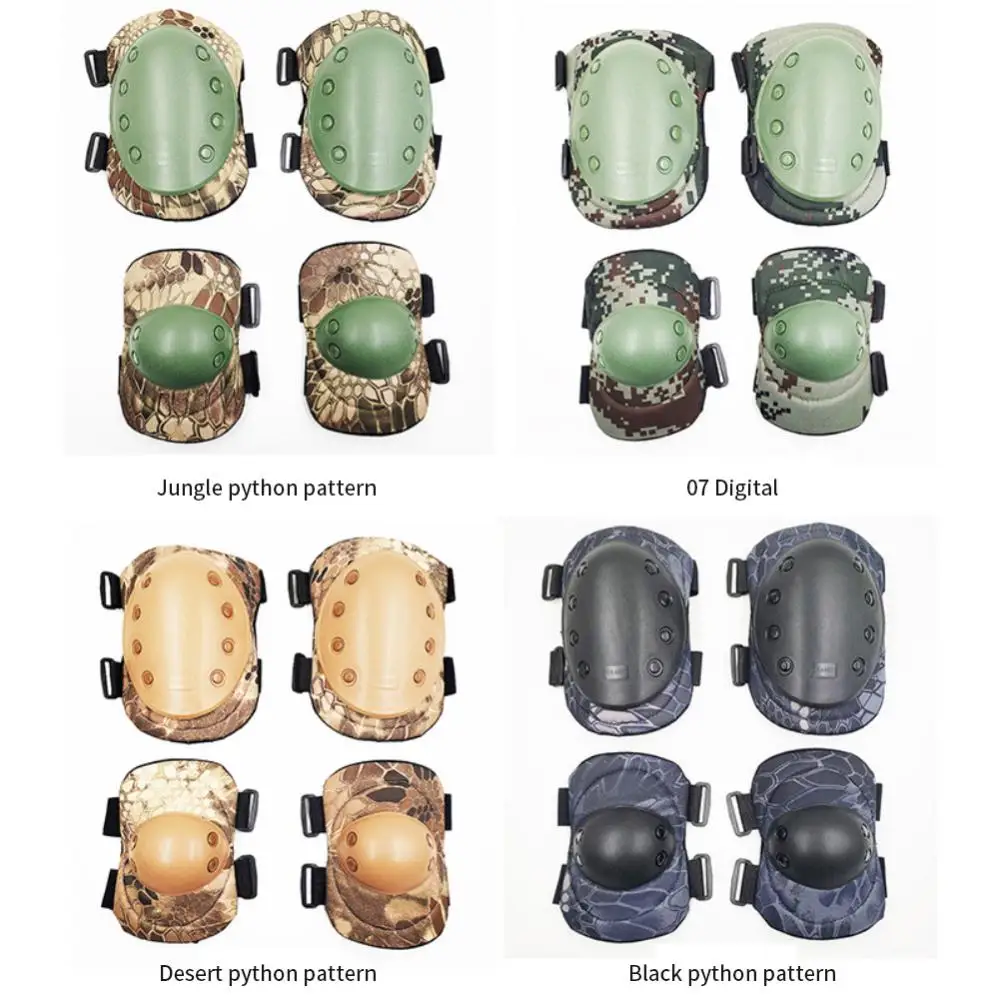 Tactical-Combat-Protective-Knee-Elbow-Protector-Pad-Set-Gear-Sports ...