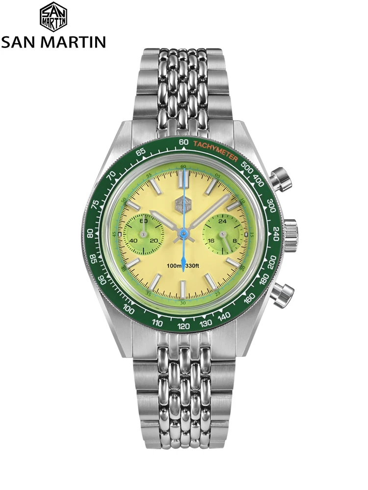 San-Martin-Reloj-de-pulsera-para-hombre-cron-grafo-de-39-5mm-dise-o ...